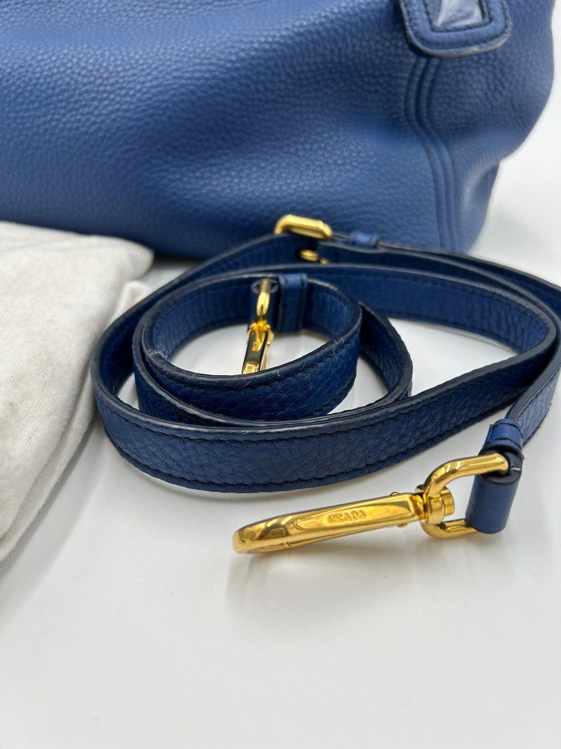 Authentic Prada Two Way Vitello Daino Leather, Luxury, Bags & Wallets on Carousell