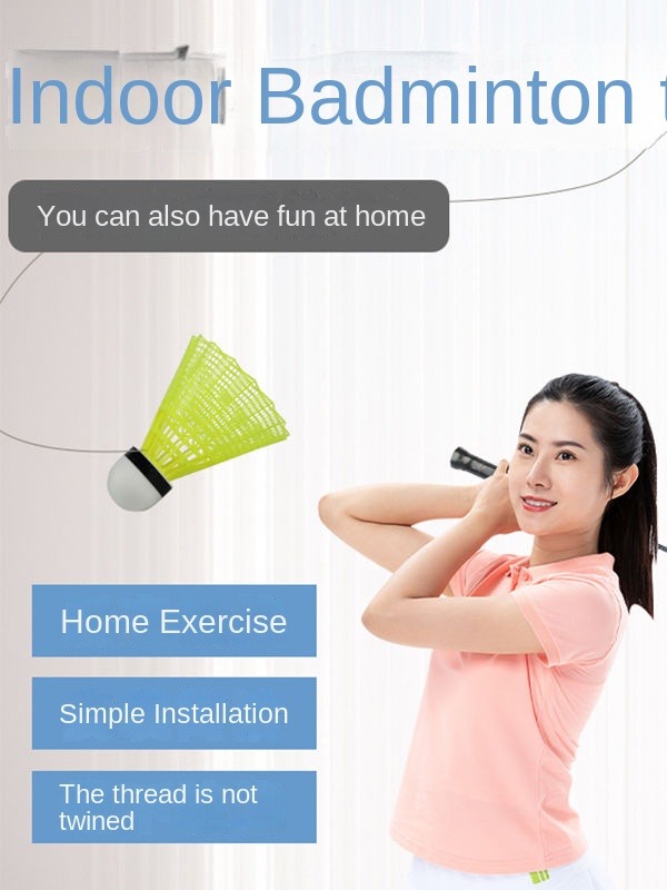 Badminton trainer. Can use in living room. Including racket and 3 ...