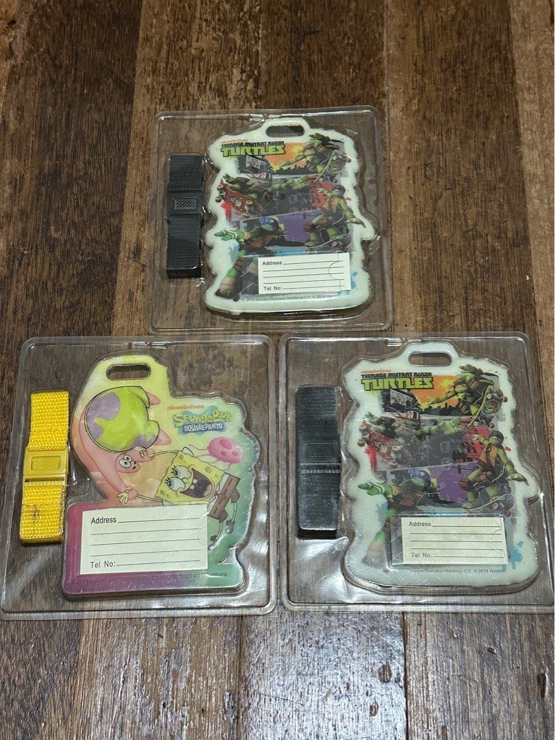 Bag Tags (TMNT / Spongebob & Patrick) sold per pice, Hobbies & Toys ...