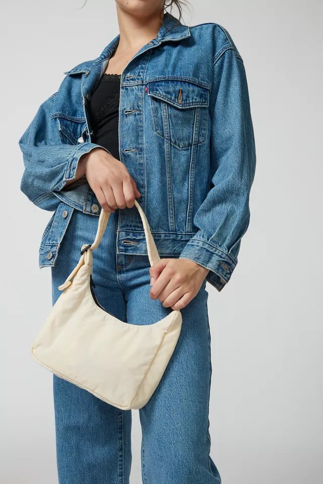 Baggu Mini Nylon Shoulder Bag in Ivory, Women's Fashion, Bags & Wallets ...