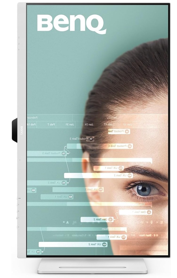 BenQ 27” 2K QHD USB-C Ergo Eye-Care Monitor, Noise Filter Speakers ...