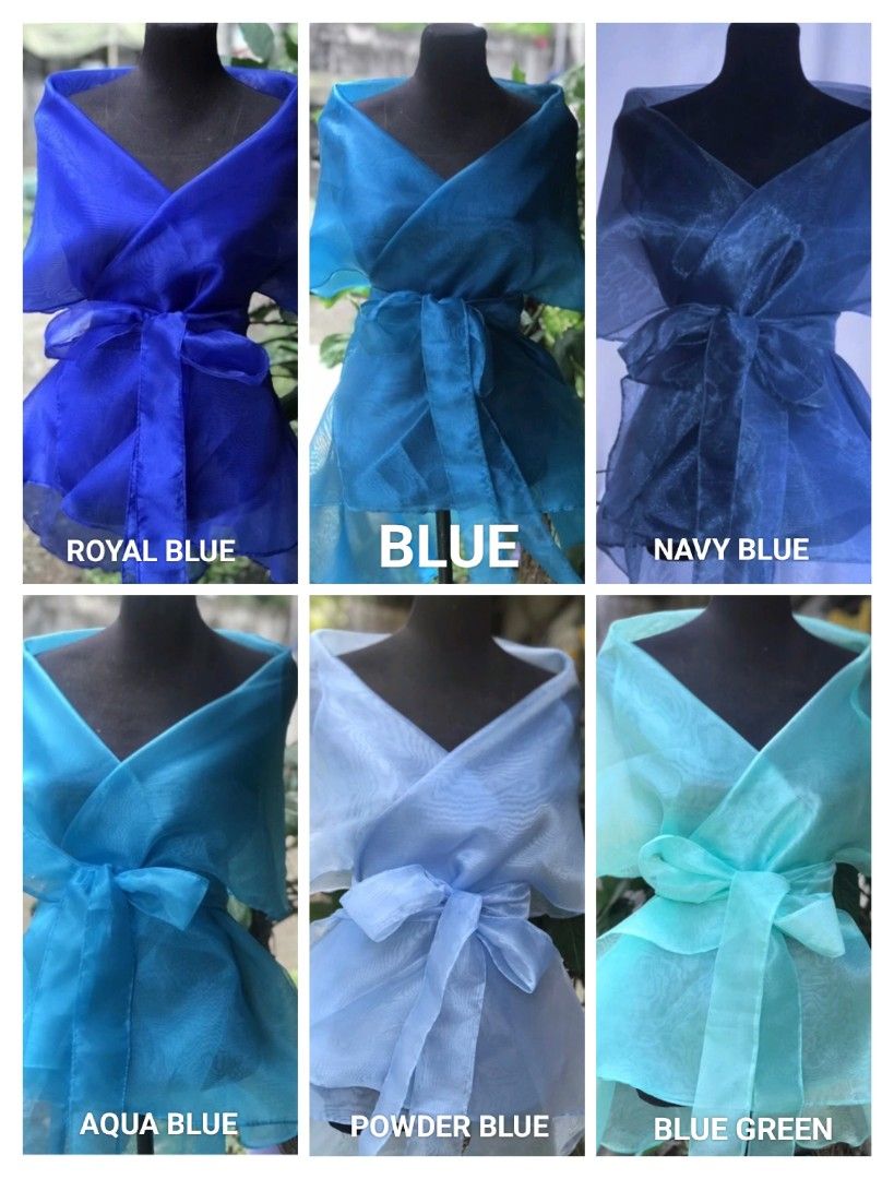 BLUE WRAP AROUND Modern Filipiniana for Formal Attire, Women's Fashion ...