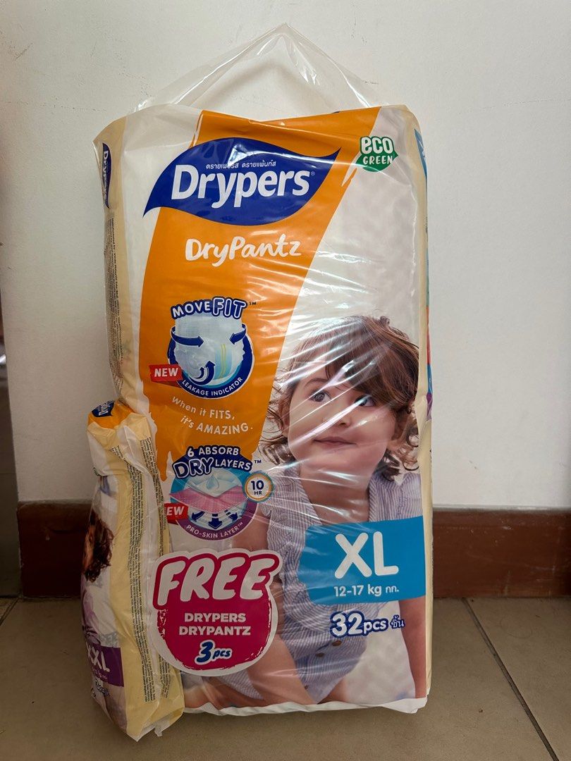 BNIP Drypers Drypantz XL, Babies & Kids, Bathing & Changing, Diapers ...