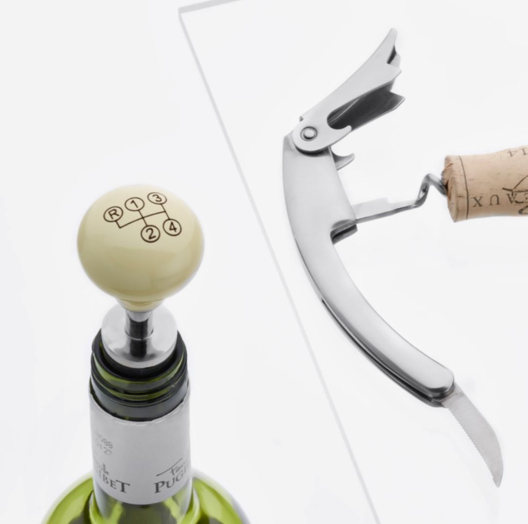 BRAND NEW Mercedes Wine Set / Mercedes Benz / 300 SL Gear Knob Wine Set ...