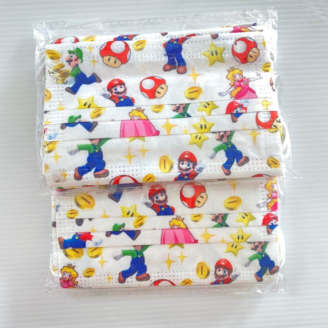 Brand New Super Mario Masks for kid, Health & Nutrition, Face Masks ...