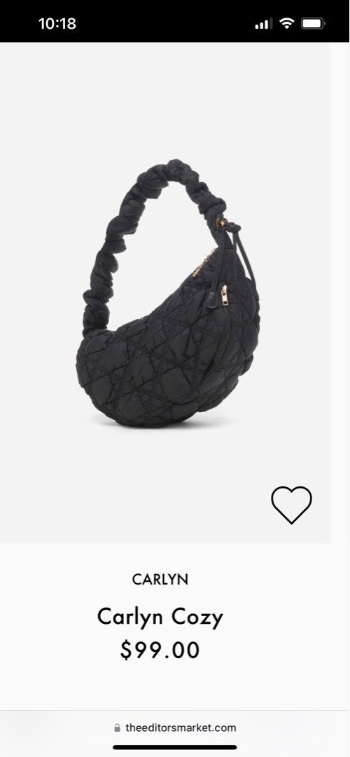 Carlyn Black Cozy Bag, Women's Fashion, Bags & Wallets, Cross-body Bags ...