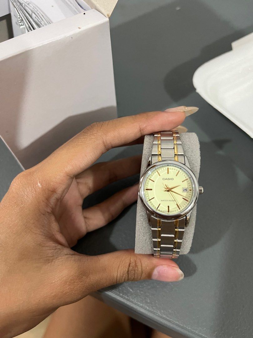 CASIO TWO TONE WATCH, Women's Fashion, Watches & Accessories, Watches ...