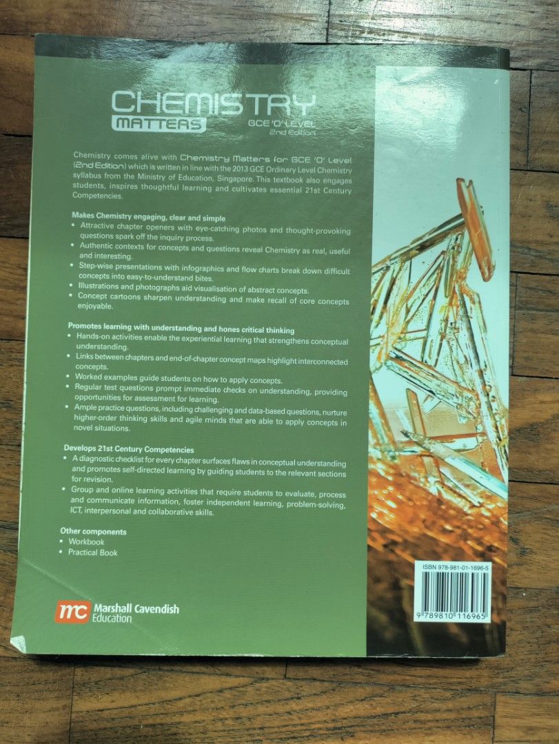 Chemistry Matter GCE 'O' Level 2nd Edition Textbook, Hobbies & Toys, Books & Magazines ...