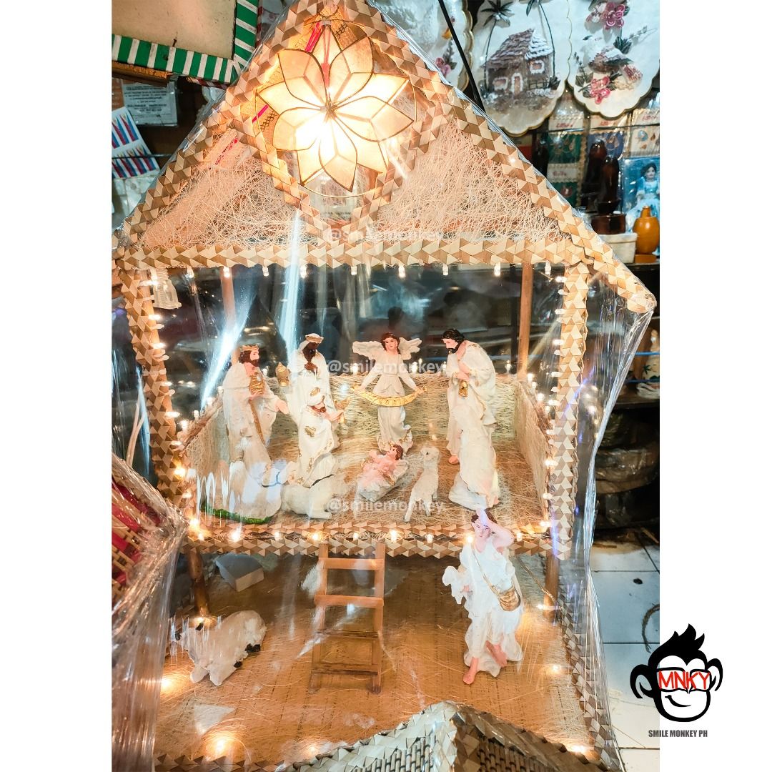 Christmas Belen Decor Native Nipa House with Lights and Parol (large ...