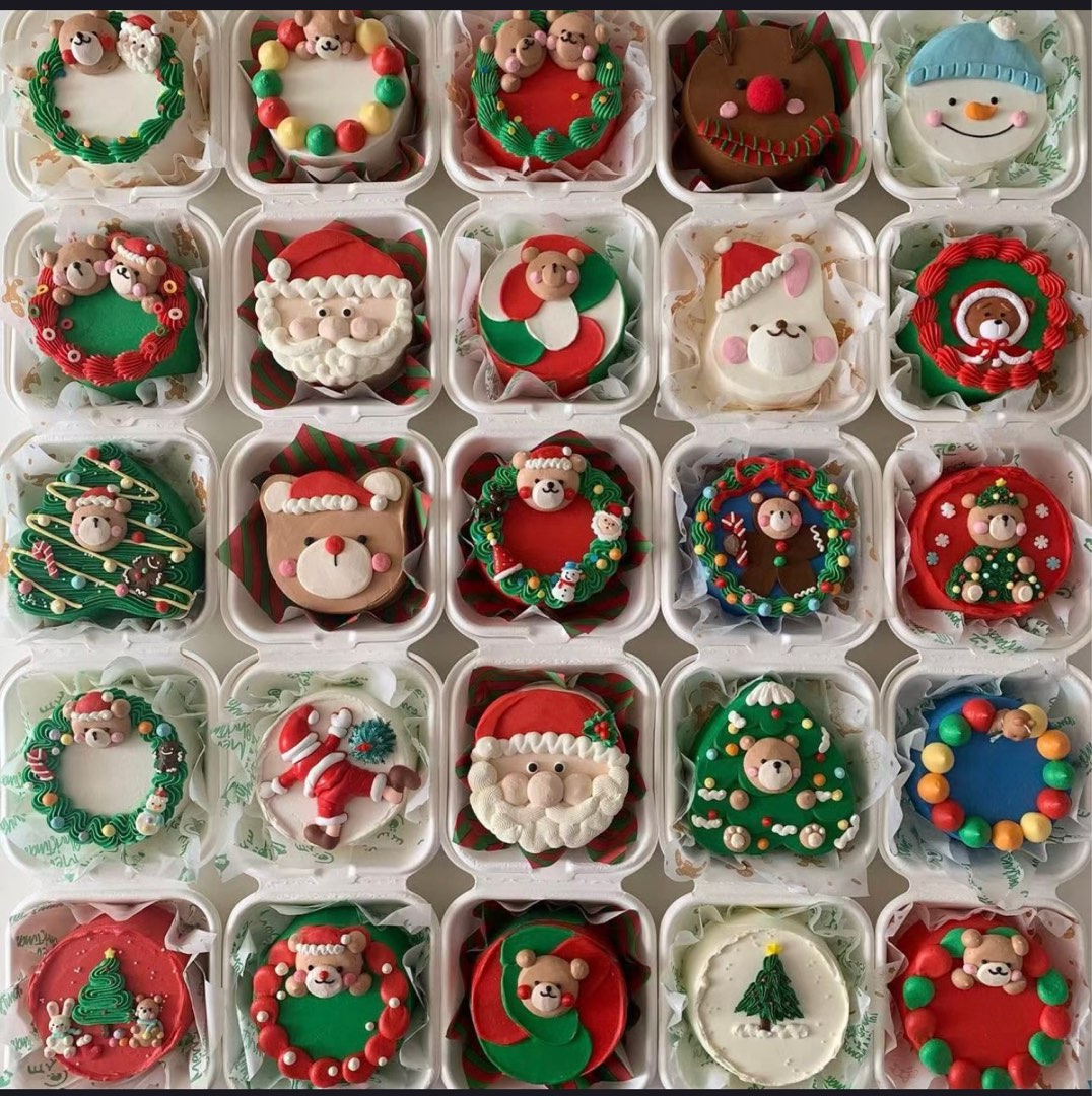 Christmas Bento Cake, Food & Drinks, Homemade Bakes on Carousell