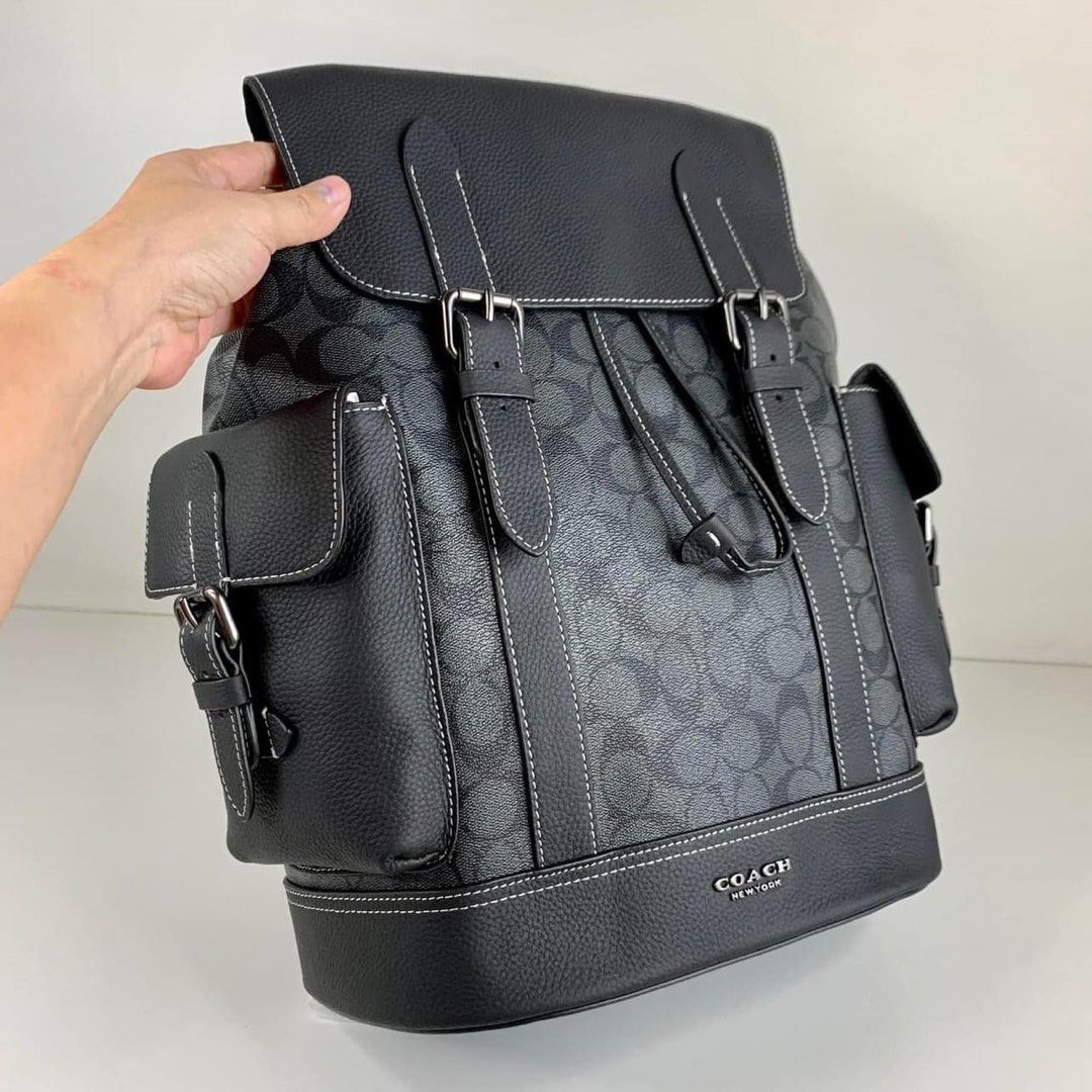 Coach Hudson Backpack in Signature Canvas, Men's Fashion, Bags ...