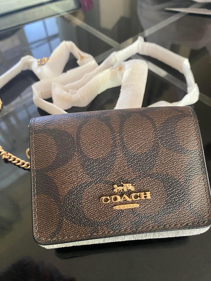 Coach Mini Wallet on a Chain, Women's Fashion, Bags & Wallets, Wallets ...