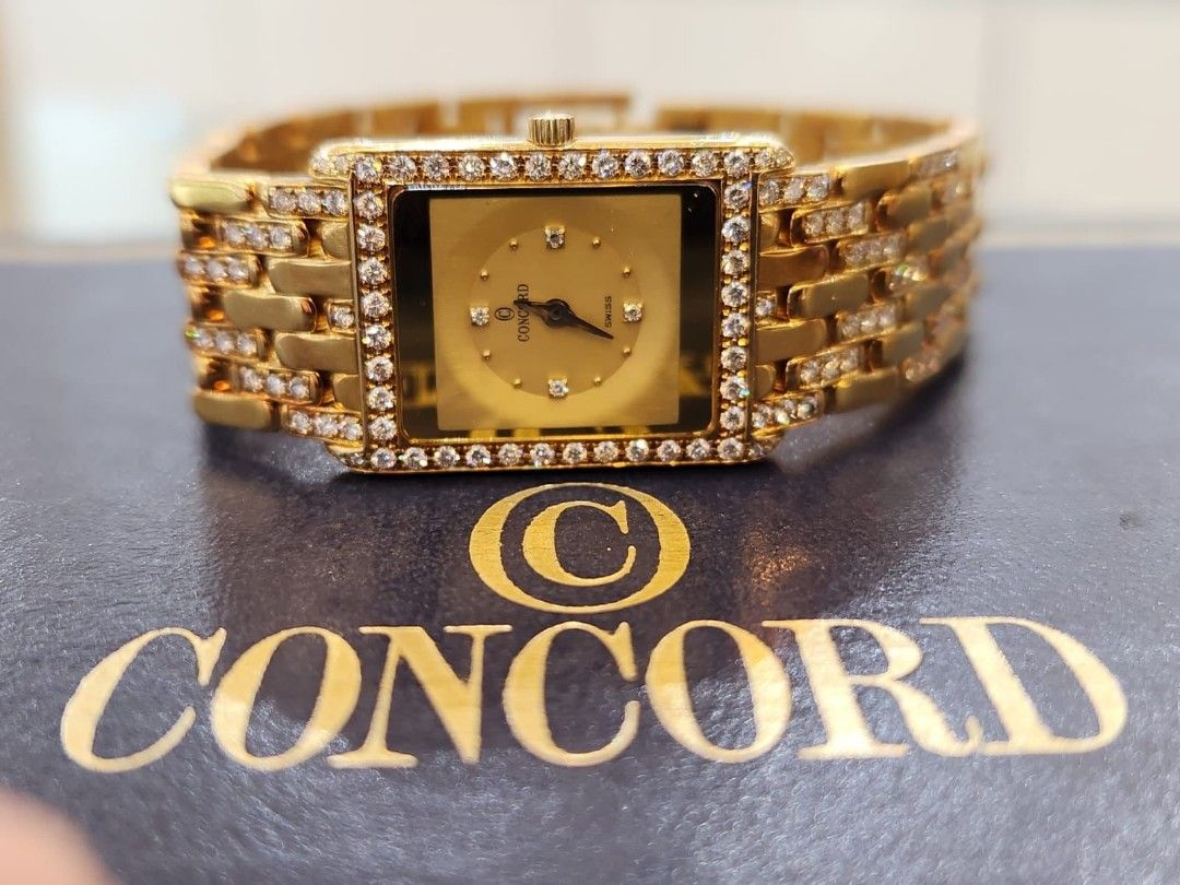 Concord Delirium 18ct Gold Ladies Watch With Diamonds, Luxury, Watches ...