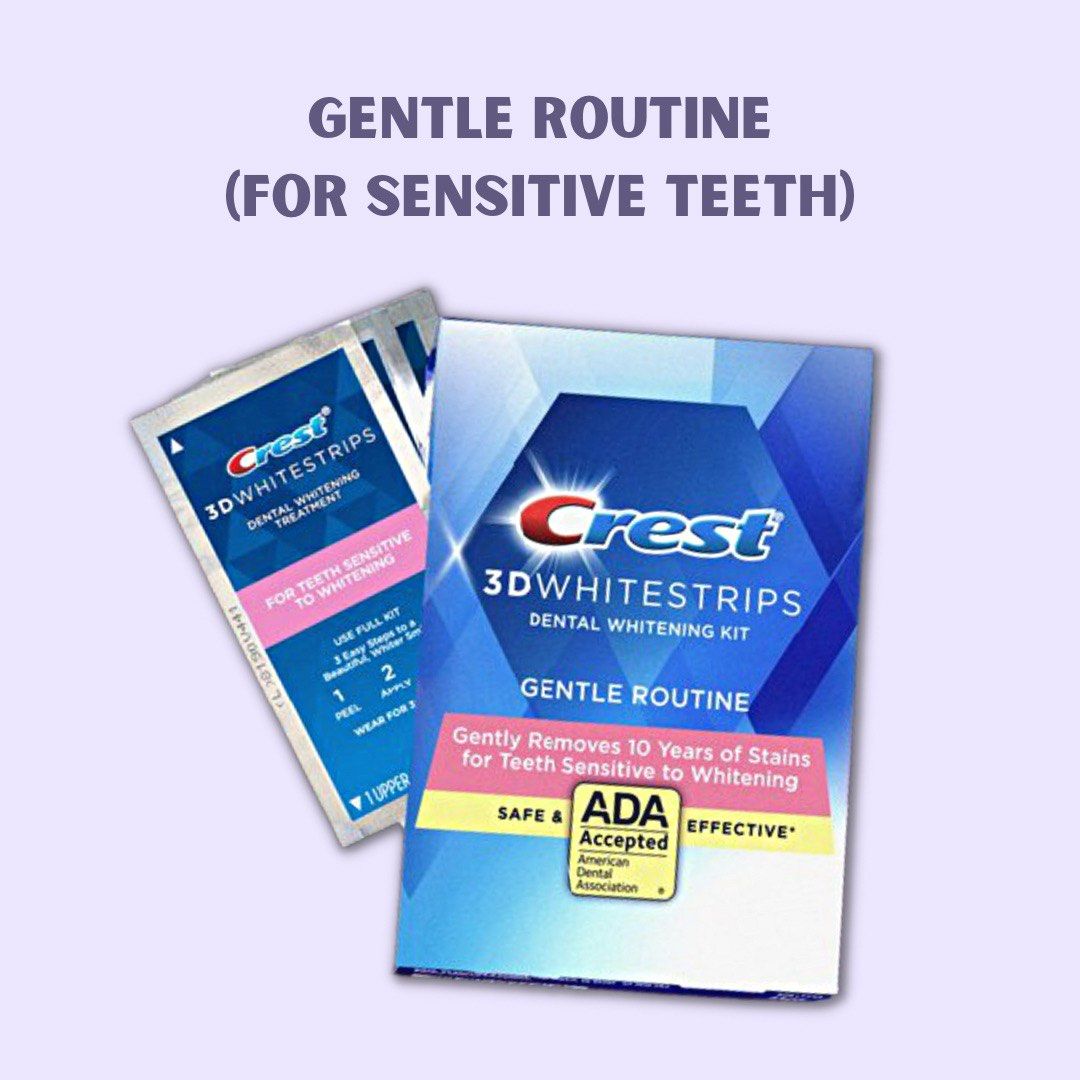 Crest 3D White Gentle Routine Whitestrips, Beauty & Personal Care, Oral ...