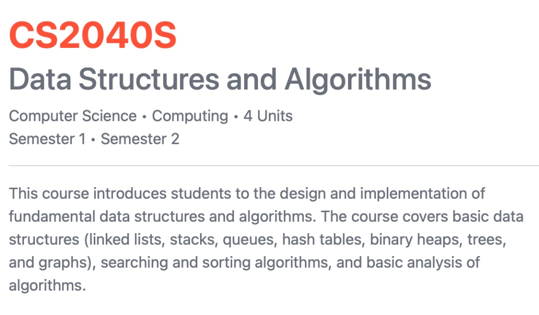 CS2040S Cheatsheet, Hobbies & Toys, Books & Magazines, Textbooks on Carousell
