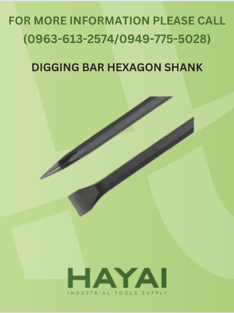 DIGGING BAR HEXAGON SHANK, Commercial & Industrial, Construction Tools ...