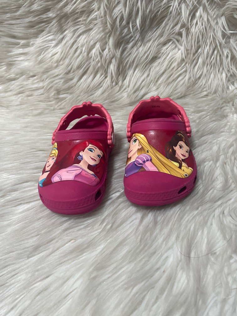 Disney Princess Crocs, Babies & Kids, Babies & Kids Fashion on Carousell
