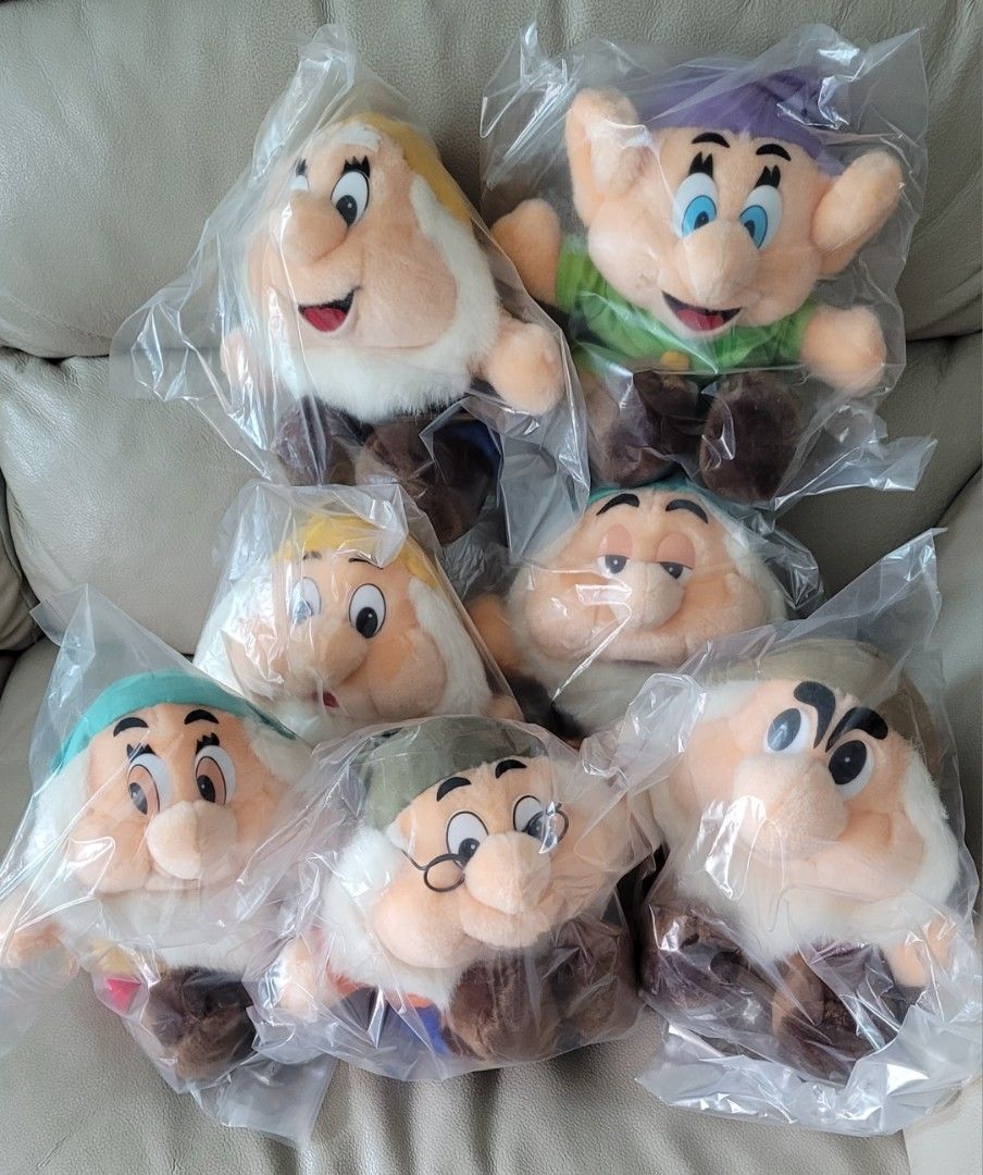 Disney Seven Dwarfs plush toys, Hobbies & Toys, Toys & Games on Carousell