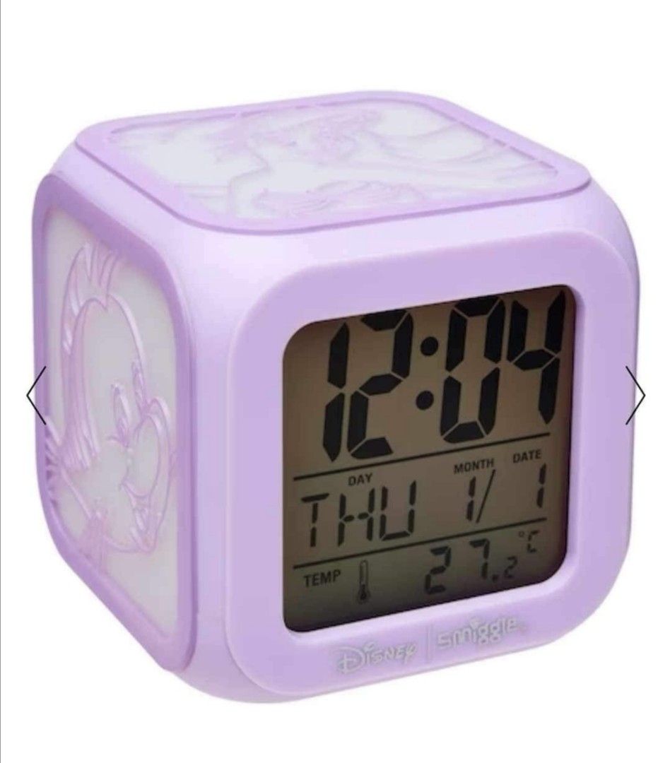 DISNEY X SMIGGLE Ariel Digital Clock, Furniture & Home Living, Home ...