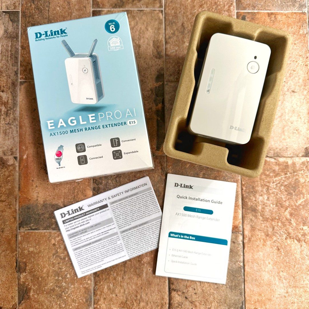 D-Link Eagle Pro AI AX1500 E15 Range Extender, Computers & Tech, Parts ...