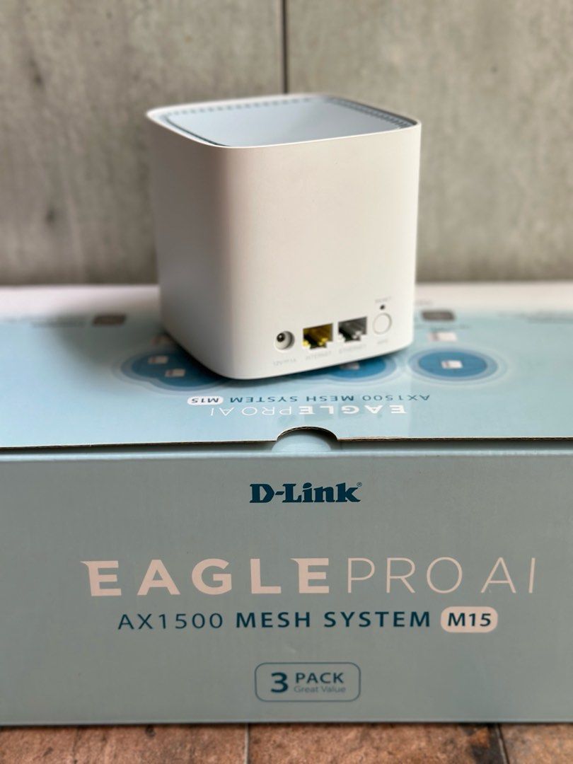 D-Link Eagle Pro AI AX1500 M15 Mesh Router (3-pack), Computers & Tech ...