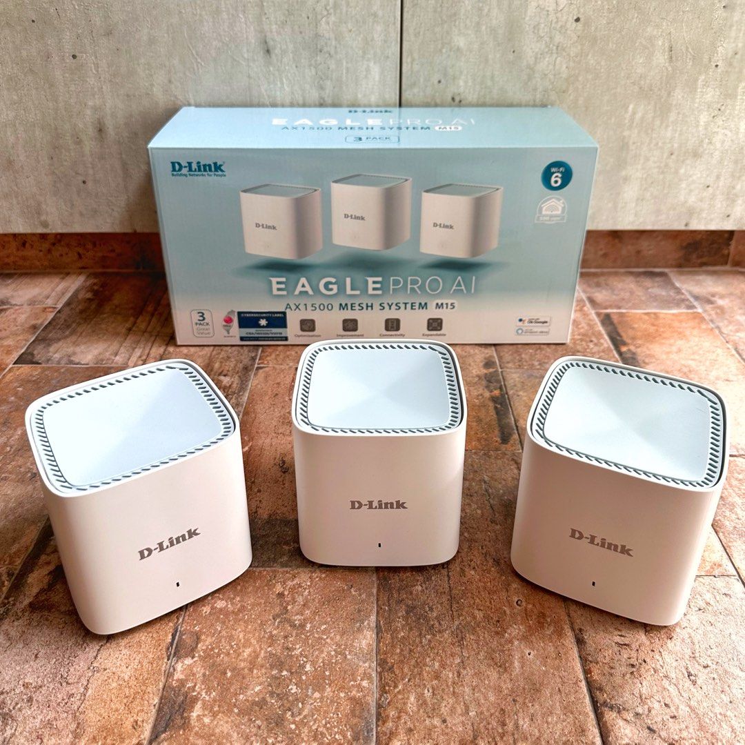 D-Link Eagle Pro AI AX1500 M15 Mesh Router (3-pack), Computers & Tech ...