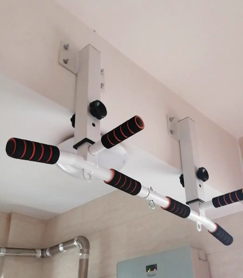 (Drop Model) Pull Up / Chin Up bar with installation (White only ...