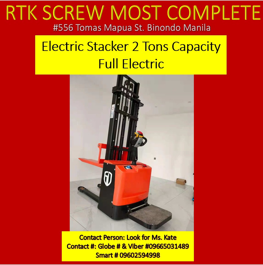 Electric Stacker 2 Tons Capacity Full Electric, Commercial & Industrial ...