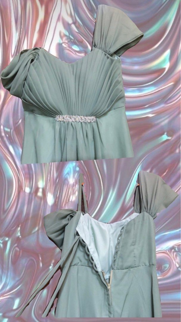 Bridal Entourage Gown/ Bridesmaid(Mint Green), Women's Fashion, Dresses ...