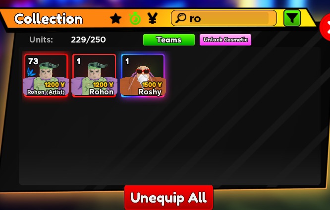 Anime Adventure raid units, Video Gaming, Gaming Accessories, In-Game ...