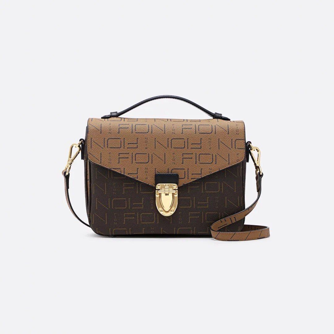 Fion Signature Monogram Messenger Bag, Luxury, Bags & Wallets on Carousell