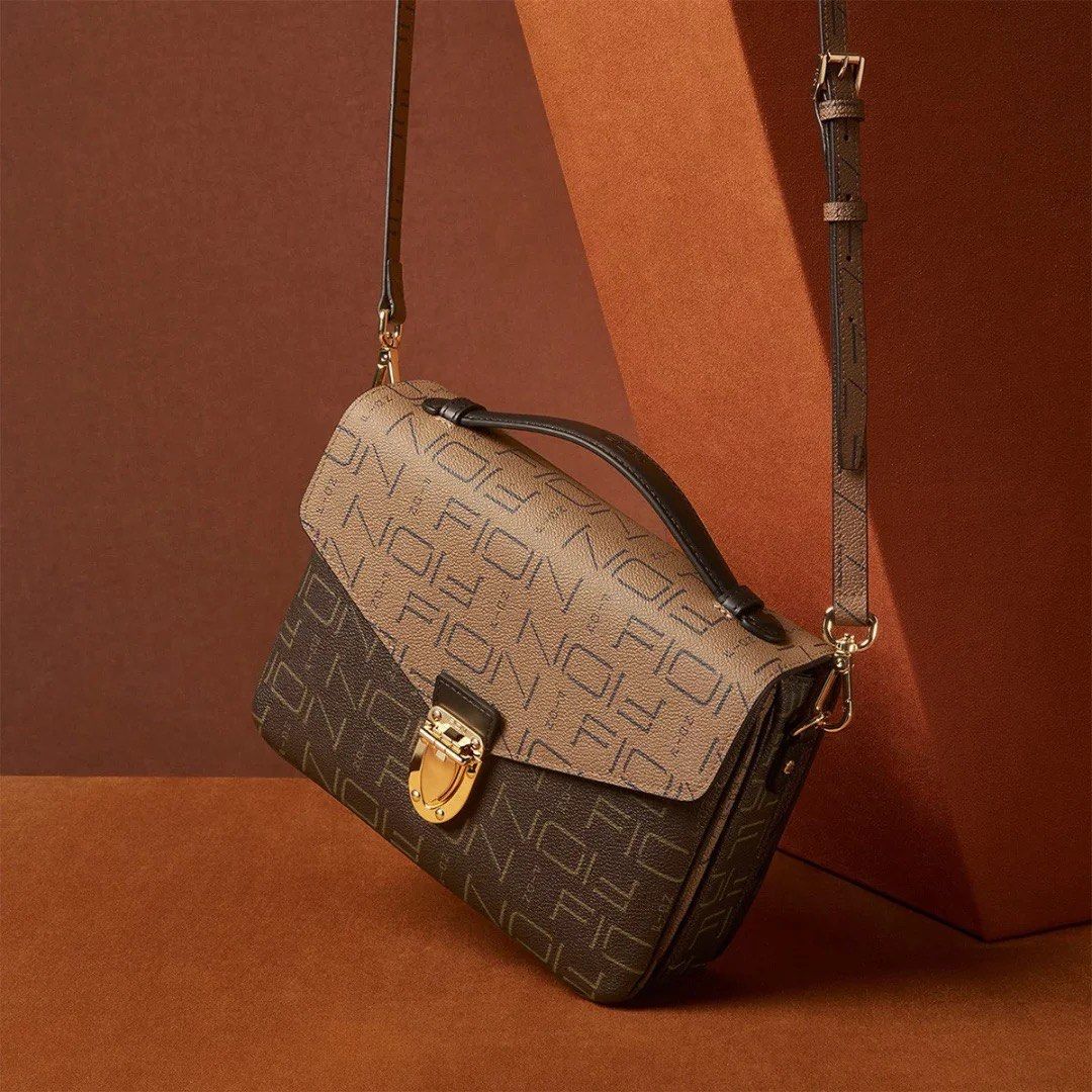 Fion Signature Monogram Messenger Bag, Luxury, Bags & Wallets on Carousell