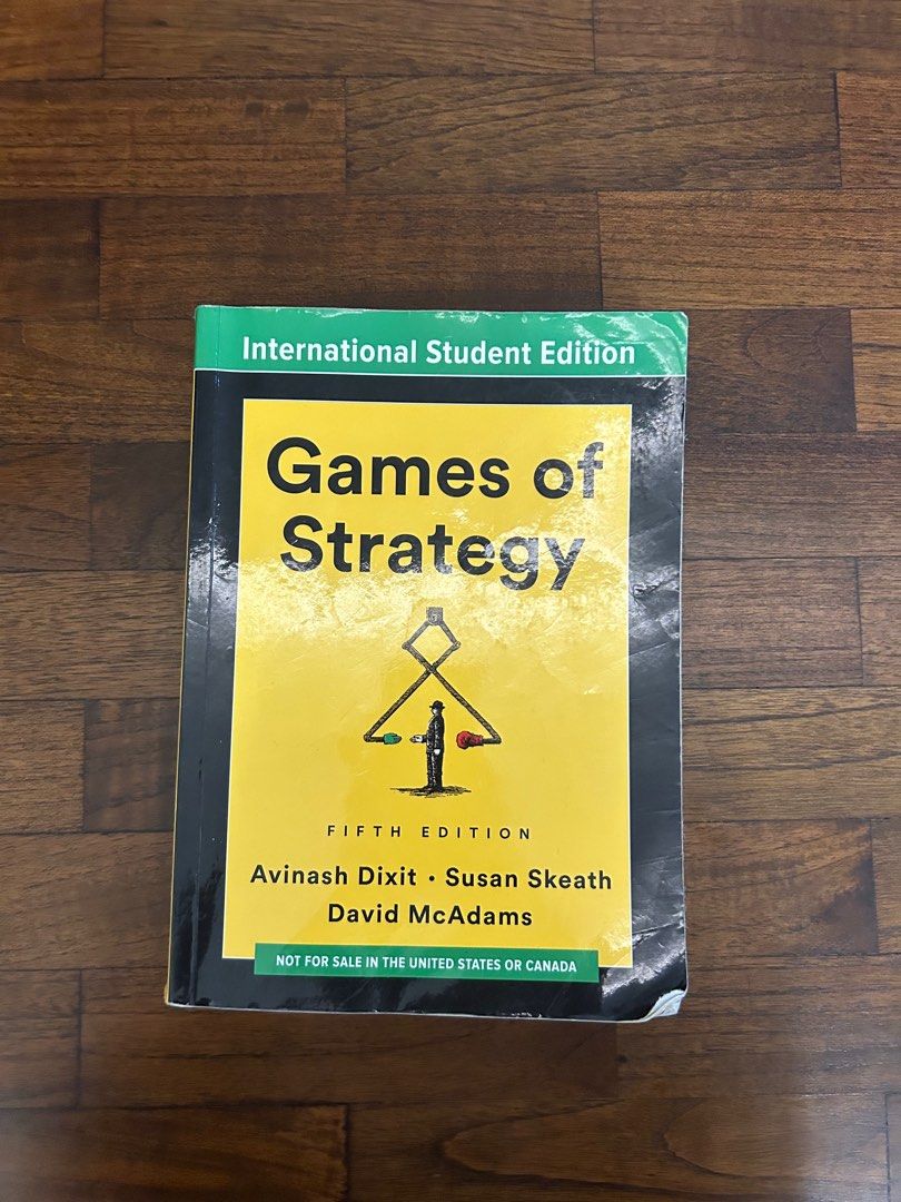 (SMU H3 Game Theory) Games of Strategy 5th Edition , Hobbies & Toys ...