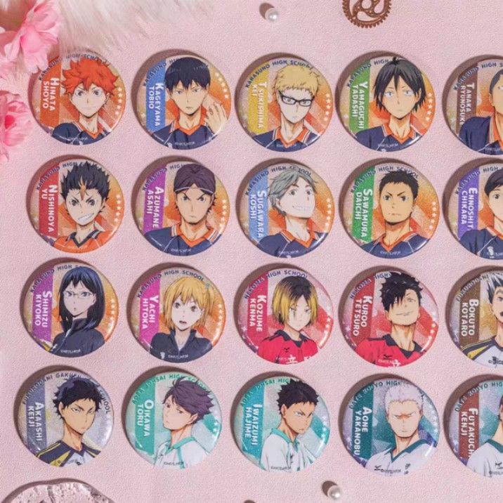 Haikyuu Badges Pins Authentic Oikawa Hinata Kageyama [PO], Hobbies ...