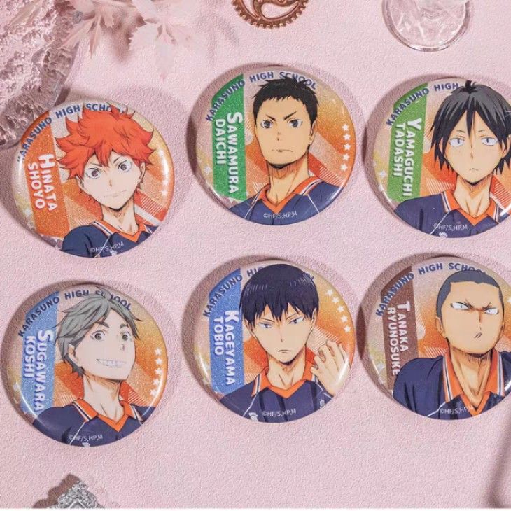 Haikyuu Badges Pins Authentic Oikawa Hinata Kageyama [PO], Hobbies ...