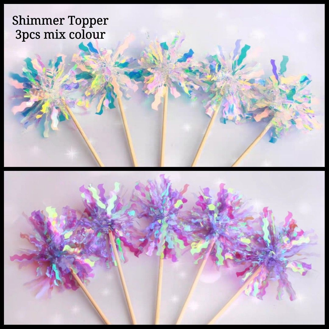 Happy Birthday Purple Star Cake Topper, Furniture & Home Living ...