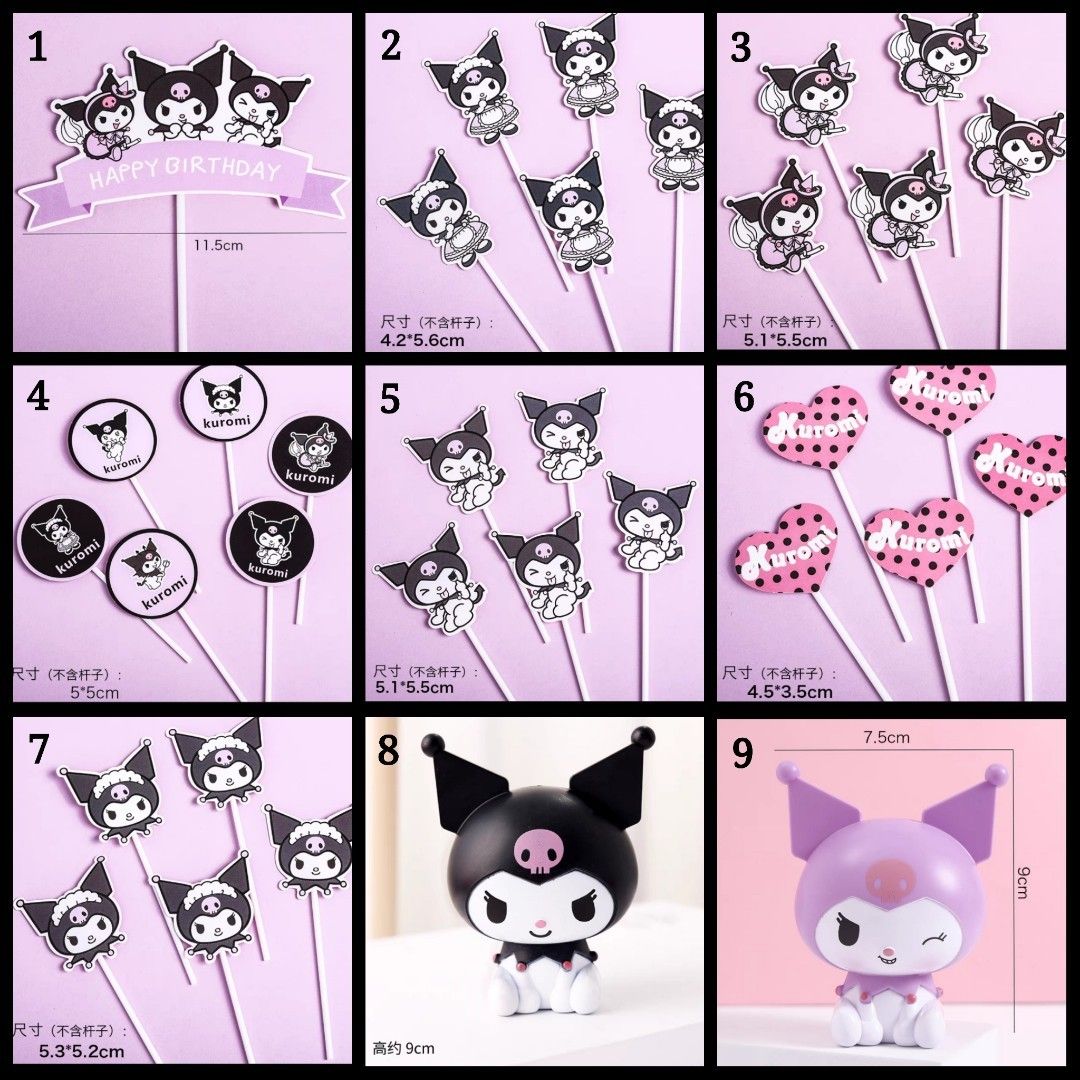 Happy Birthday Purple Star Cake Topper, Furniture & Home Living ...