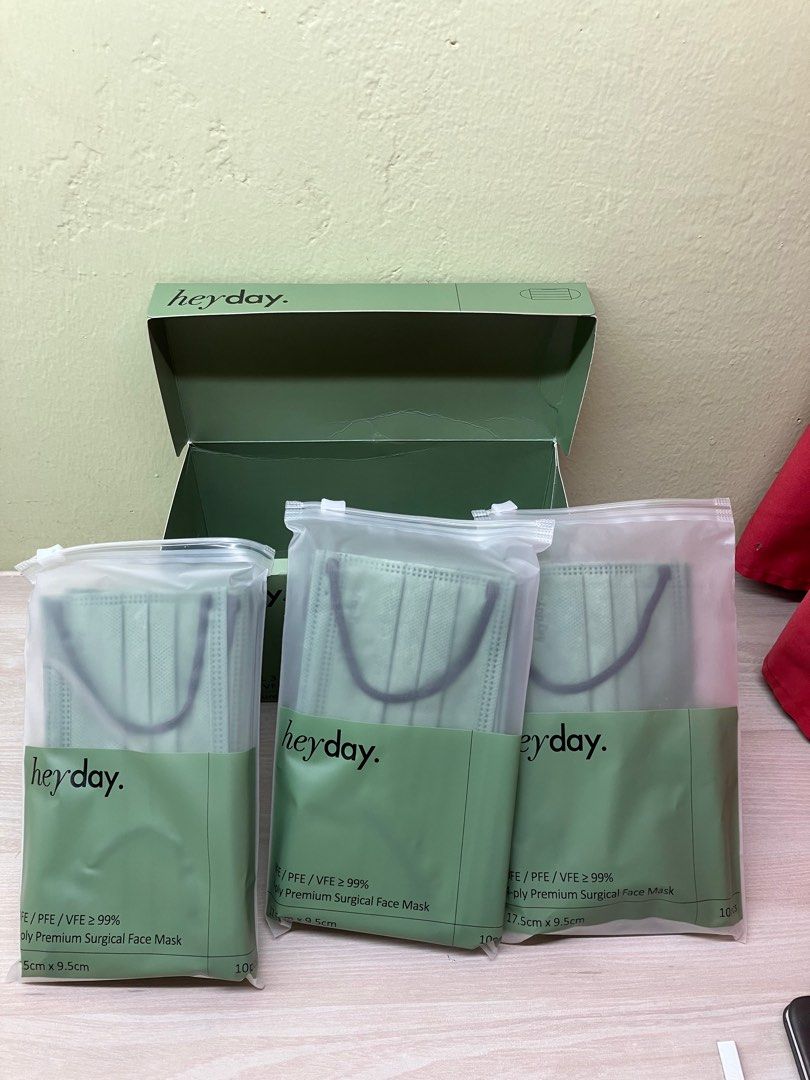 Heyday mask (sage green), Health & Nutrition, Face Masks & Face Shields ...