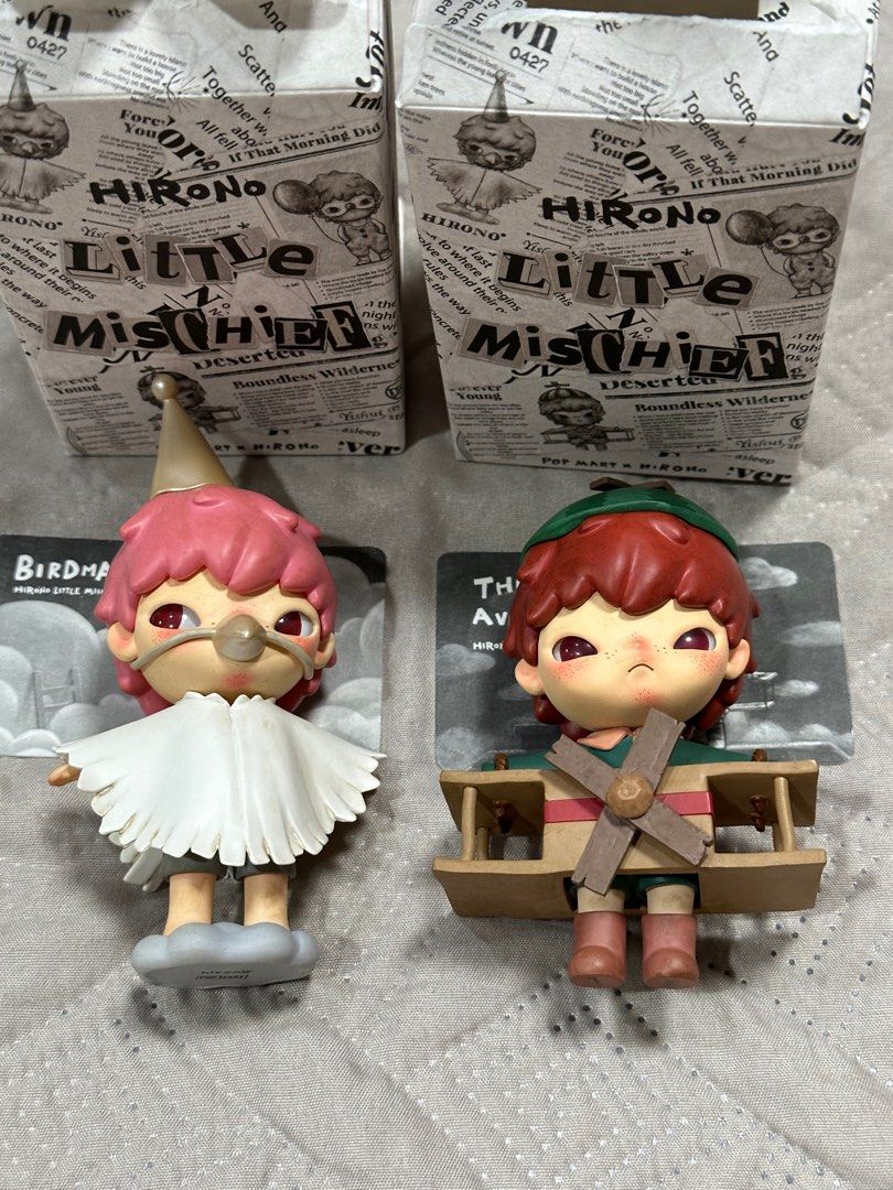 Hirono Birdman and Aviator Little Mischief Pop Mart, Hobbies & Toys ...
