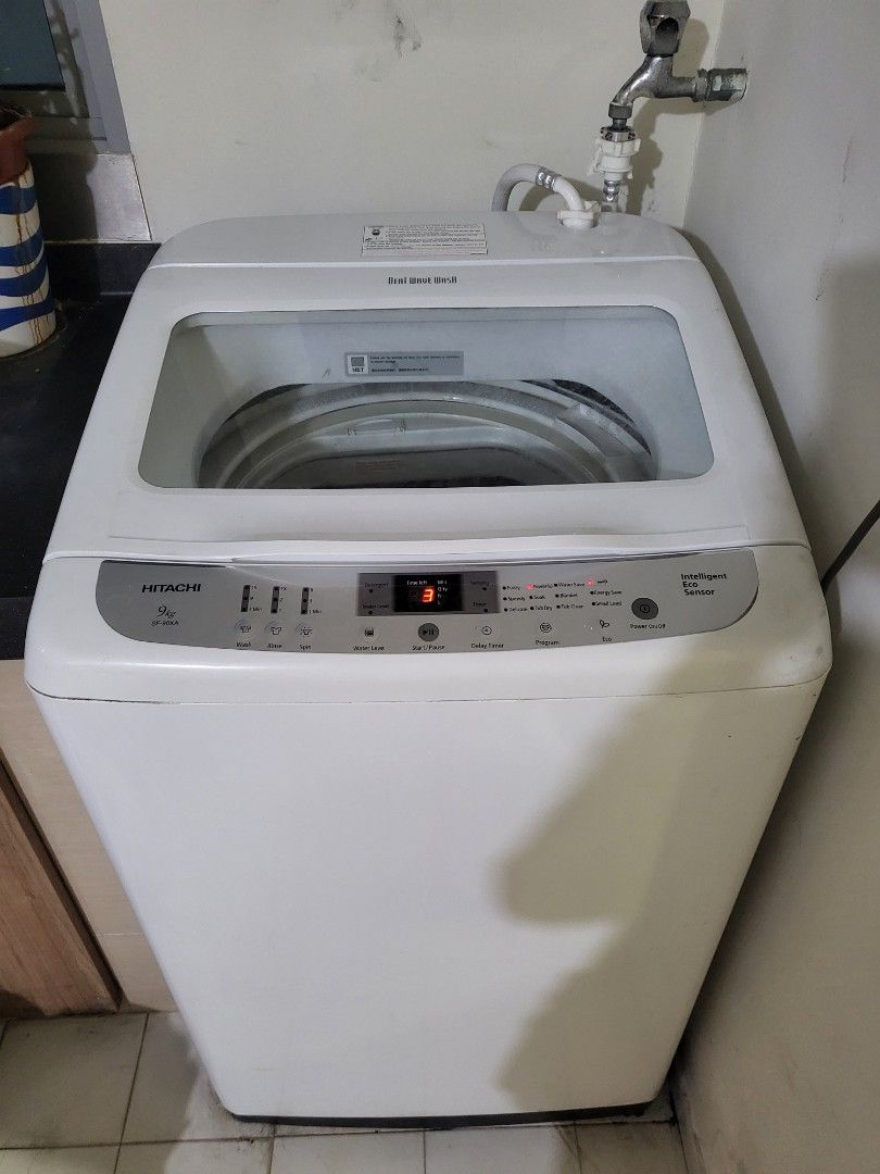 Hitachi Washing Machine 9kg, TV & Home Appliances, Washing Machines and Dryers on Carousell