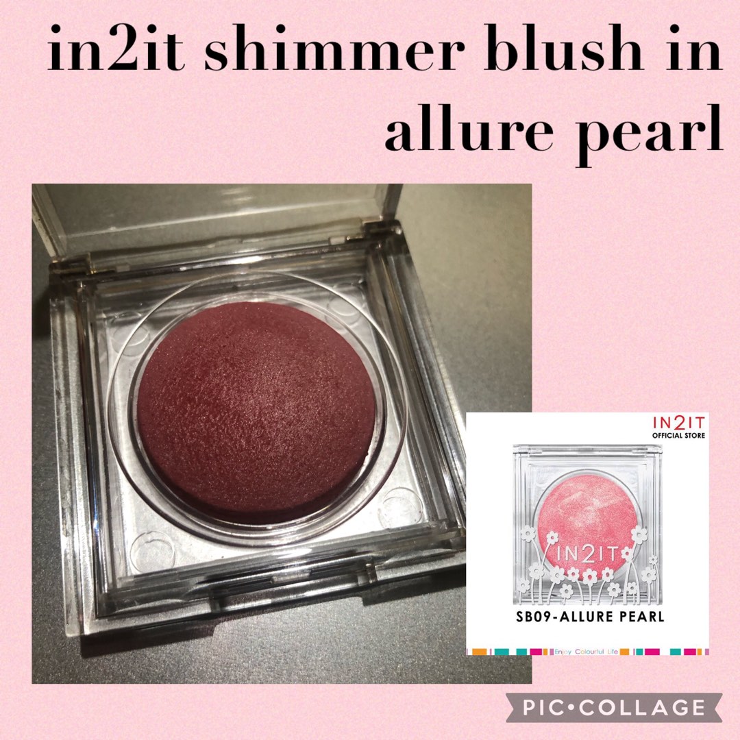 in2it shimmer blush in allure pearl, Beauty & Personal Care, Face ...
