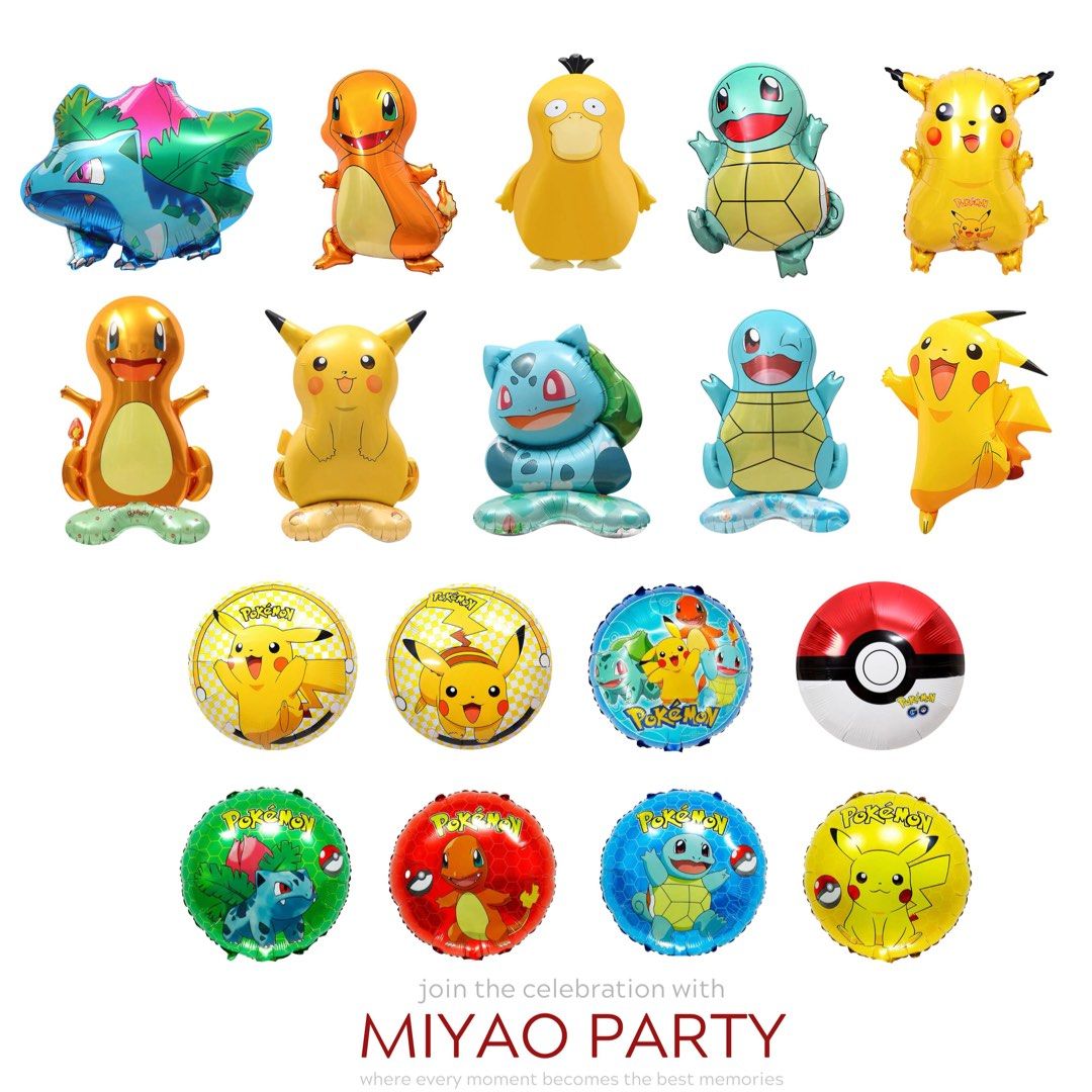 Pokemon Pikachu Ivysaur Charmander Squirtle Psyduck Pokeball Foil ...