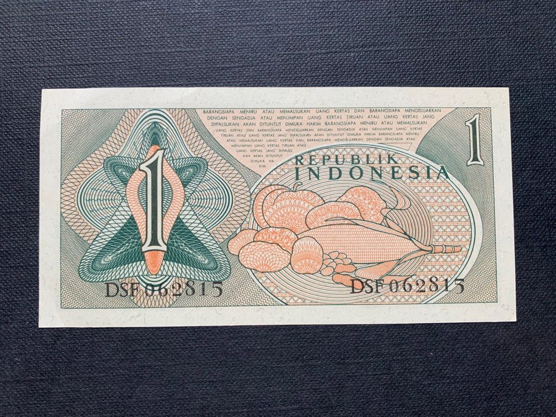 Indonesia 1 Rupiah 1961 Banknote N10, Hobbies & Toys, Collectibles ...