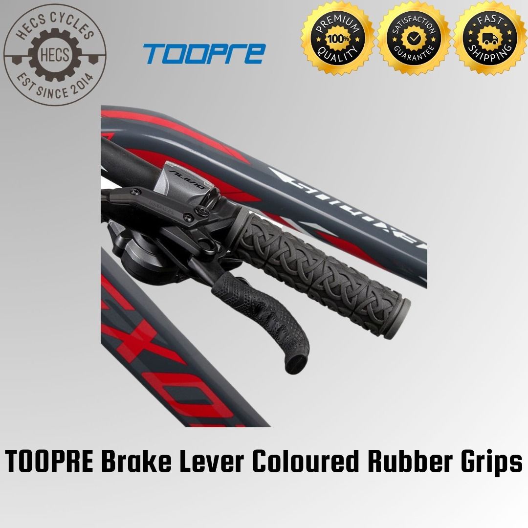 TOOPRE Brake Lever Coloured Rubber Grips Mountain Bike Road Bike Fixie Fixed Gear Bicycle ...