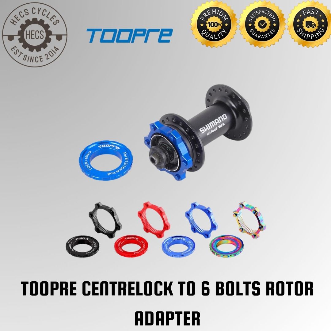 TOOPRE Centrelock To 6 Bolts Disc Rotor Adapter Mountain Bike Road Bike ...