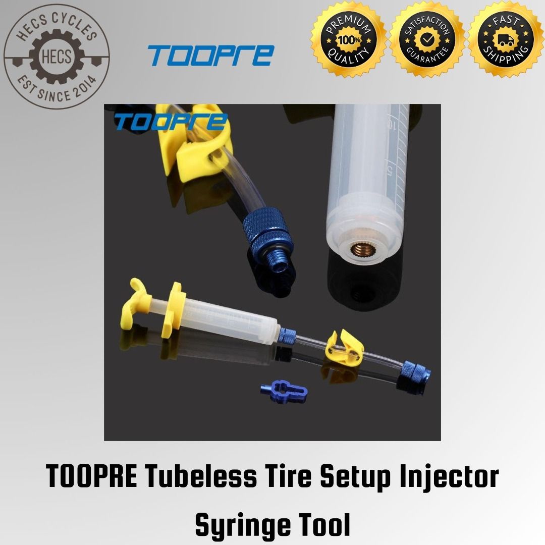 TOOPRE Tubeless Tire Setup Injector Syringe Tool Mountain Bike Road ...