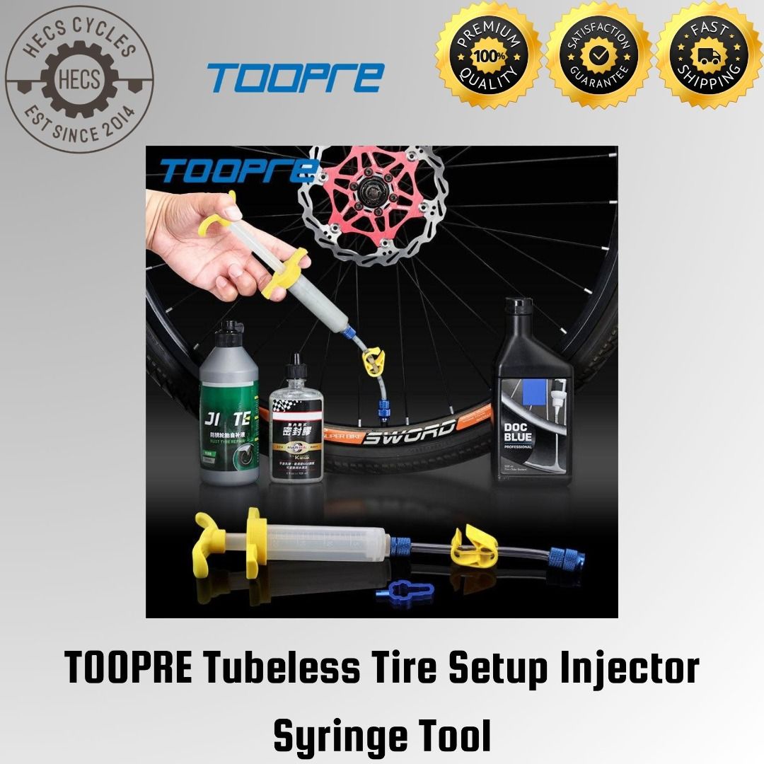 TOOPRE Tubeless Tire Setup Injector Syringe Tool Mountain Bike Road ...