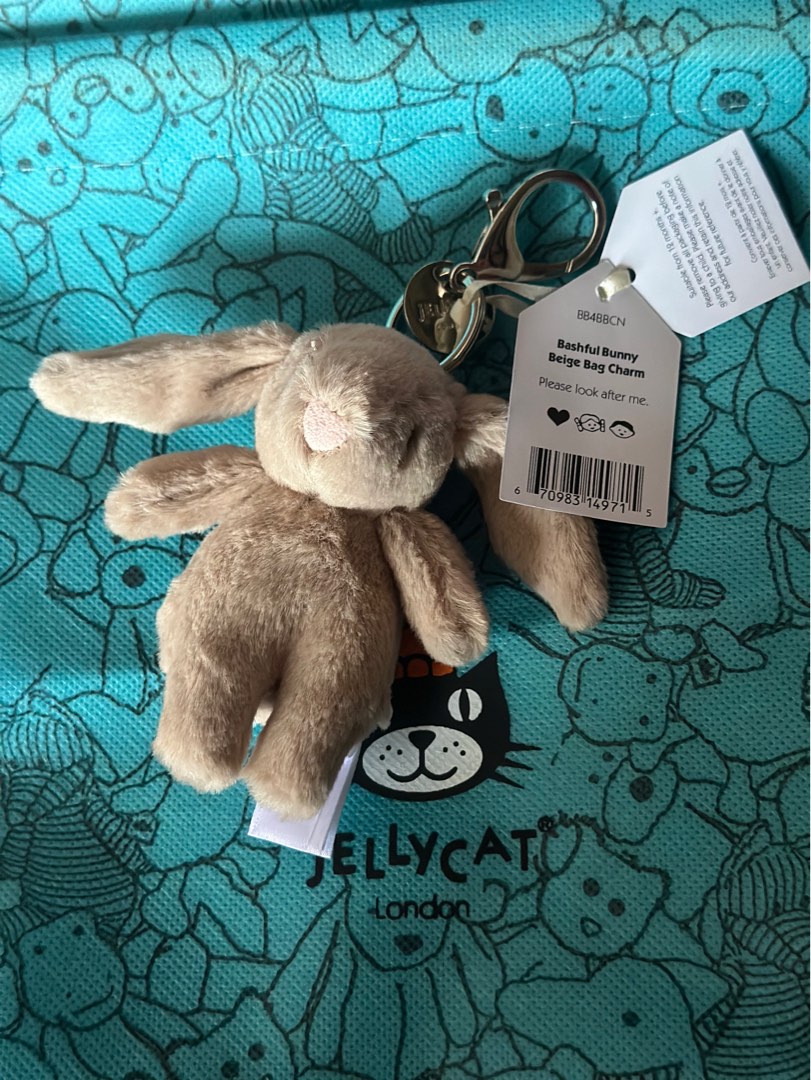 Jellycat Bashful Bunny Beige Bag Charm, Hobbies & Toys, Toys & Games on Carousell