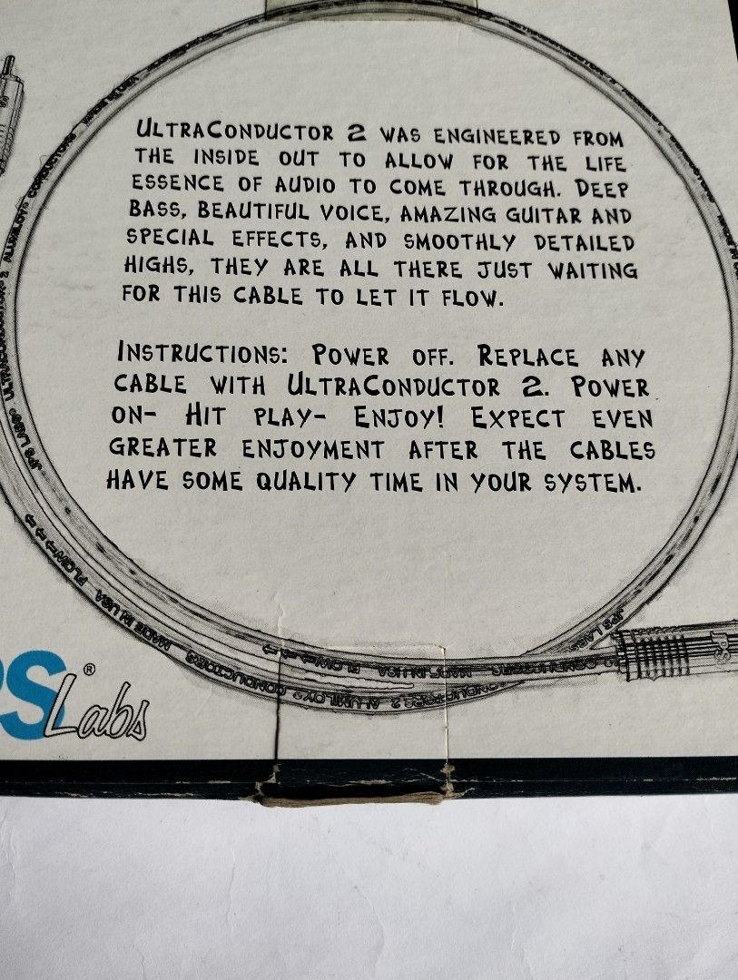 JPS Ultra conductor 2 XLR interconnect, Audio, Other Audio Equipment on ...