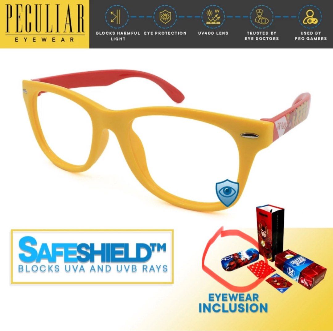 Justice League X Peculiar THE FLASH Kids Collection Eyeglasses Anti ...